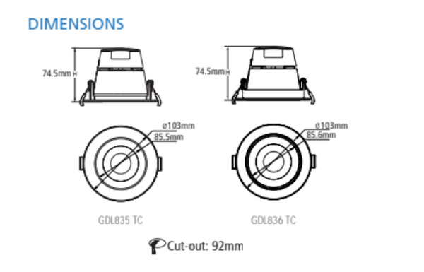 LED Downlight 9watts CCT w/ Built-in Driver x 4 - LED Light Warehouse